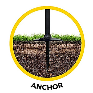 Gama Sonic GS-105S-G Baytown Ez Anchor Lamp, Post, Bright White LED, Black