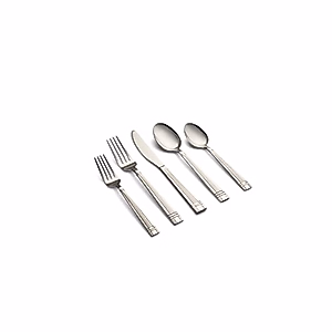Cambridge Silversmiths Axis Sand 20-Piece Flatware Set, Service for 4,Silver