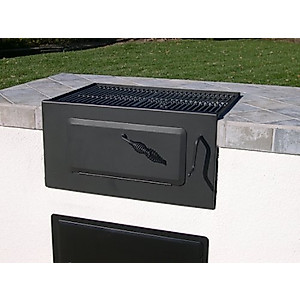 EasyChef Charcoal Built-in Grill 24" - Front Loader Grill (SS Cooking Grids Included)