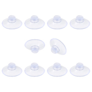 Qjaiune 10 Pack Glass Table Suction Cups 20mm Rubber Suction Cup Hangers without Hooks, Anti-Collision Suction Cups Transparent Suckers, Clear Plastic Suction Cups Desk Suction Pads for Furniture