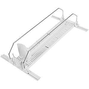 Kichvoe Vending Machine Supermarket Shelf Pusher 300-310MM Beverage Shelf Glide Fridge Bottle Can Organizer Drinks Organizer for Fridge Refrigerator Bottle Can Organizer White