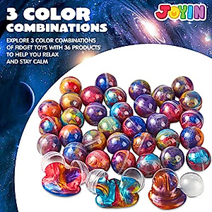 JOYIN Slime Party Favors, 36 Pack Galaxy Slime Ball Party Favors - Stretchy, Non-Sticky, Mess-Free, Stress Relief, and Safe for Girls and Boys - Perfect for Party, Classroom Reward
