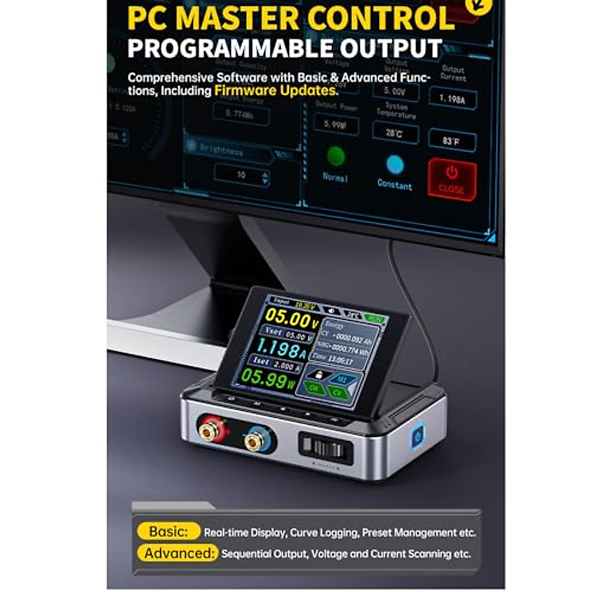 CNC Adjustable Digital Display Portable Switching Power Supply Regulator 30V 5A Output for Maintenance Workbench (US Plug)