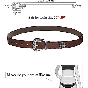 UTOWO Western-Belts-for-Women Cowgirl, Cowboy-Leather-Waist-Belts for Women Jeans Pants Dresses