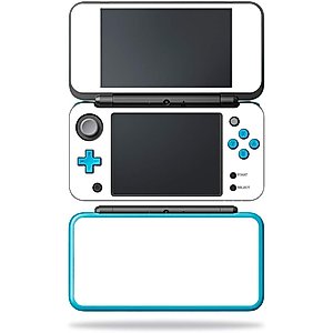 MightySkins Glossy Glitter Skin for Nintendo New 2DS XL - White | Protective, Durable High-Gloss Glitter Finish | Easy to Apply, Remove, and Change Styles | Made in The USA