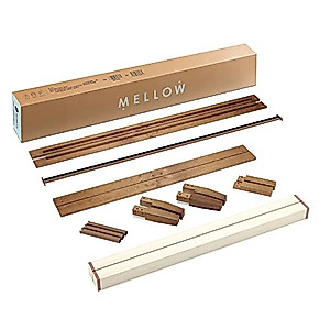 Mellow Naturalista Classic - 12 Inch Solid Wood Platform Bed with Wooden Slats, No Box Spring Needed, Easy Assembly, Full, Natural Pine