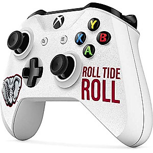 Skinit Decal Gaming Skin Compatible with Xbox One S Controller - Officially Licensed College Alabama Crimson Roll Tide Design
