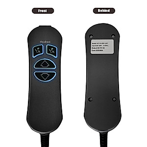 Kroshine Lift Chair Power Recliner Replacement 4 Button 5 Pin Prong MLSK110-A1 Remote Handset Controller Hand Control with USB and Backlight