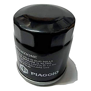 82635R Vespa OEM Oil Filter for Modern Vespa Scooters | OEM# 483727 AP8580128 82635R (ET4 150 Leader 1998-2005), black
