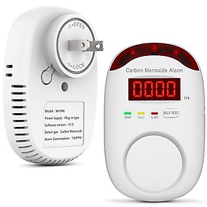 HAOTESITE Carbon Monoxide Detector,Plug-in Type CO Alarm Monitor with Digital Display & Sound & Light Warning for Home/Travel