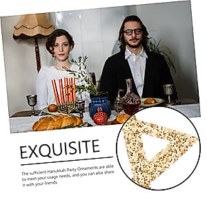 NOLITOY Party Table Decor 150 Pcs Hanukkah Decoration Accessories Christmas Non-woven Fabric Star Sequins