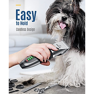 oneisall Dog Clippers and Dog Paw Trimmer Kit 2 in 1 Pet Cat Dog Grooming Kit Quiet Cordless Dog Clippers for Grooming Pet Hair Trimmers for Dogs Cats