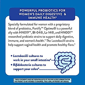 Nature’s Way Fortify Optima Women’s Daily Probiotic, 90 Billion, 15 Strains, Prebiotic, 30 Capsules