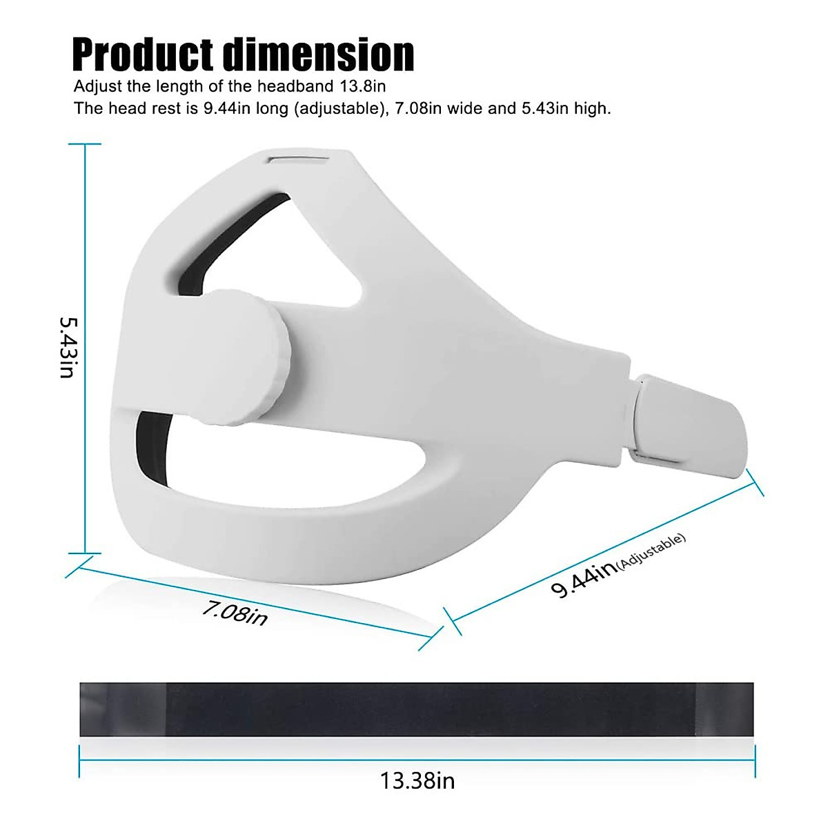 axGear Strap for Oculus Quest 2 Head Strap Headband Replace Adjustable Elite