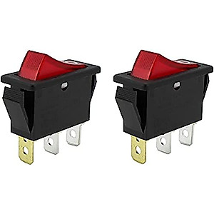 120927-24 120 Volt Rocker Switch Lighted On Off for Electric Fireplaces FMI Desa （2PCS ）