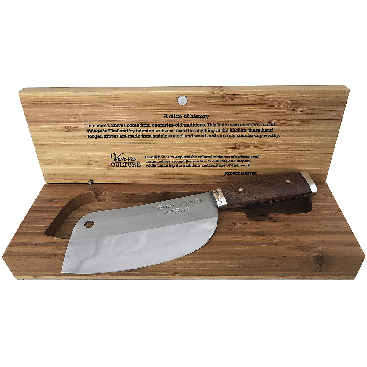 Verve Culture Artisan Stainless Steel Thai Chef's Knife #1 - Authentic Hand Crafted in Thailand