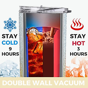 Onebttl Dachshund Gifts, Best Dachshund Mom Ever, Christmas Gifts for Wiener Dog Lovers, Women, Girls, Friends, Daughters, Coworkers, Stainless Steel Glittering Tumbler 20Oz