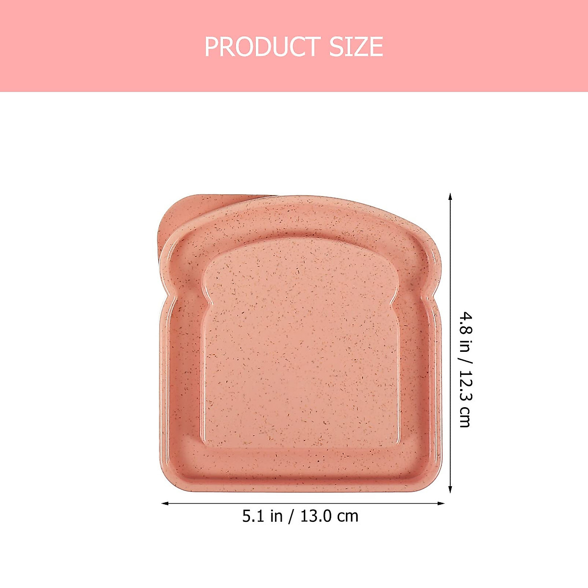 4pcs Sandwich Containers Food Storage Sandwich Box Toast Shape Sandwich Box Bread Keeper Holder Lunch Box Home Kitchen