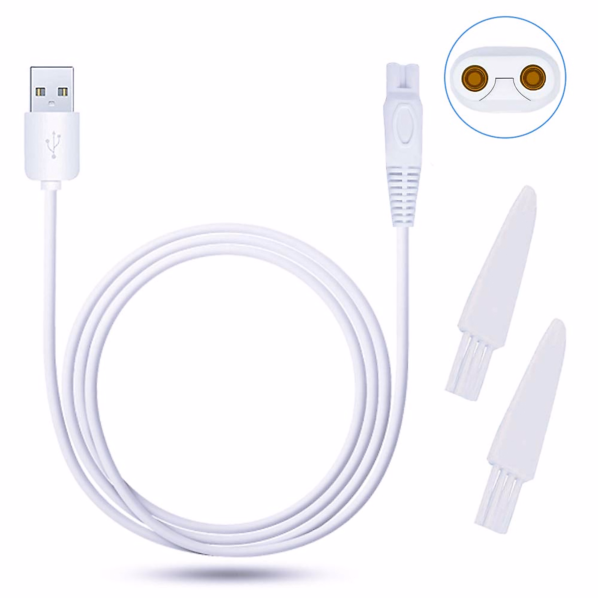 Shaver for Women USB Charging Cable for Finishing Touch Flawless Body Rechargeable Ladies Shaver and Trimmer Replacement Charger