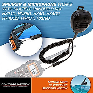 Standard STD-CMP460 Speaker/Mic for Most Standard Handheld VHF Radios