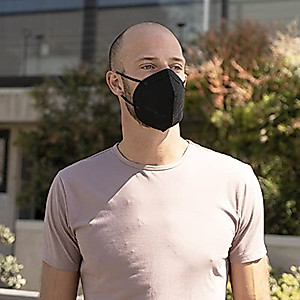 Aidway 5 Layer Face Mask Made In USA Pack of 10 Masks (Black)