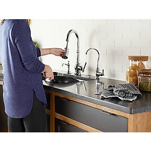 Moen S72003 Paterson One-Handle Pull-down Kitchen Faucet with Power Boost, Includes Interchangeable Handle, Chrome