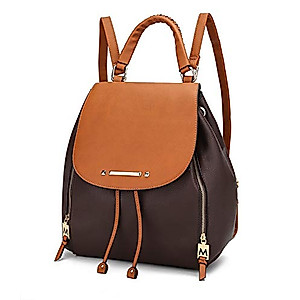 MKF Backpack Purse for Women & Girls – PU Leather Top Handle Bag Lady Fashion Travel Pocketbook – Roomy Daypack