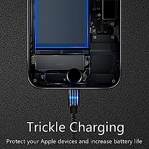 COSOOS 4 Short USB Cables (9in/23cm) Nylon Braided Fast Charging Syncing Power Cords Compatible for iPhone 14 Pro Max,14 Plus,14,13,12,11,XS,XR,X,8,iPad Air,cMini,Airpods, Pencil,Charging Station