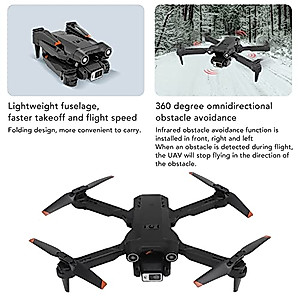 Remote Control Drone Toys Oneclick Return 4 Side Obstacle Avoidance Portable WiFi Connection Outdoor Mini Drone for Adults (Dual Battery)