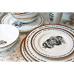 Harry Potter Hogwarts House Logos 16-Piece Ceramic Dinnerware Set