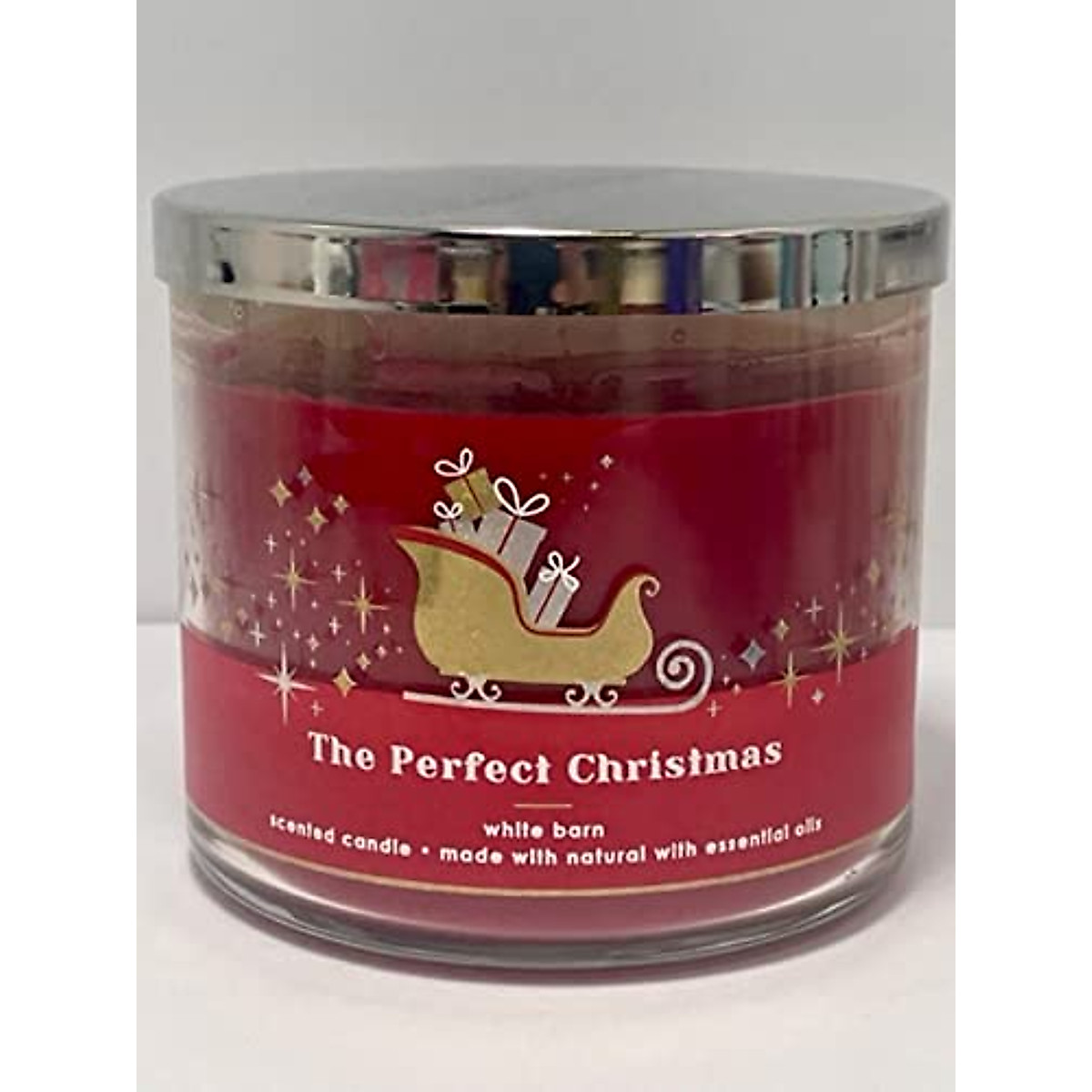 Bath & Body Works White Barn The Perfect Christmas 3 Wick Candle 14.5 Ounce