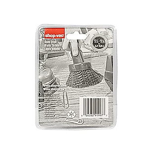 Shop-Vac 9199700 Round Brush Nozzle w/Adaptor, Plastic Construction, Black in Color, Fits 1-1/4 Inch and 1-1/2 inch Diameters, (1-Set)