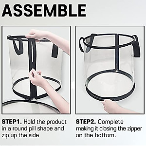 holay baby Nursery Kids Transparent Basket Storage bags Organizer For Toys, Stuffed Animals, Blocks, Clays Baskets Bins Chest Various Sizes Safe Material(Large)