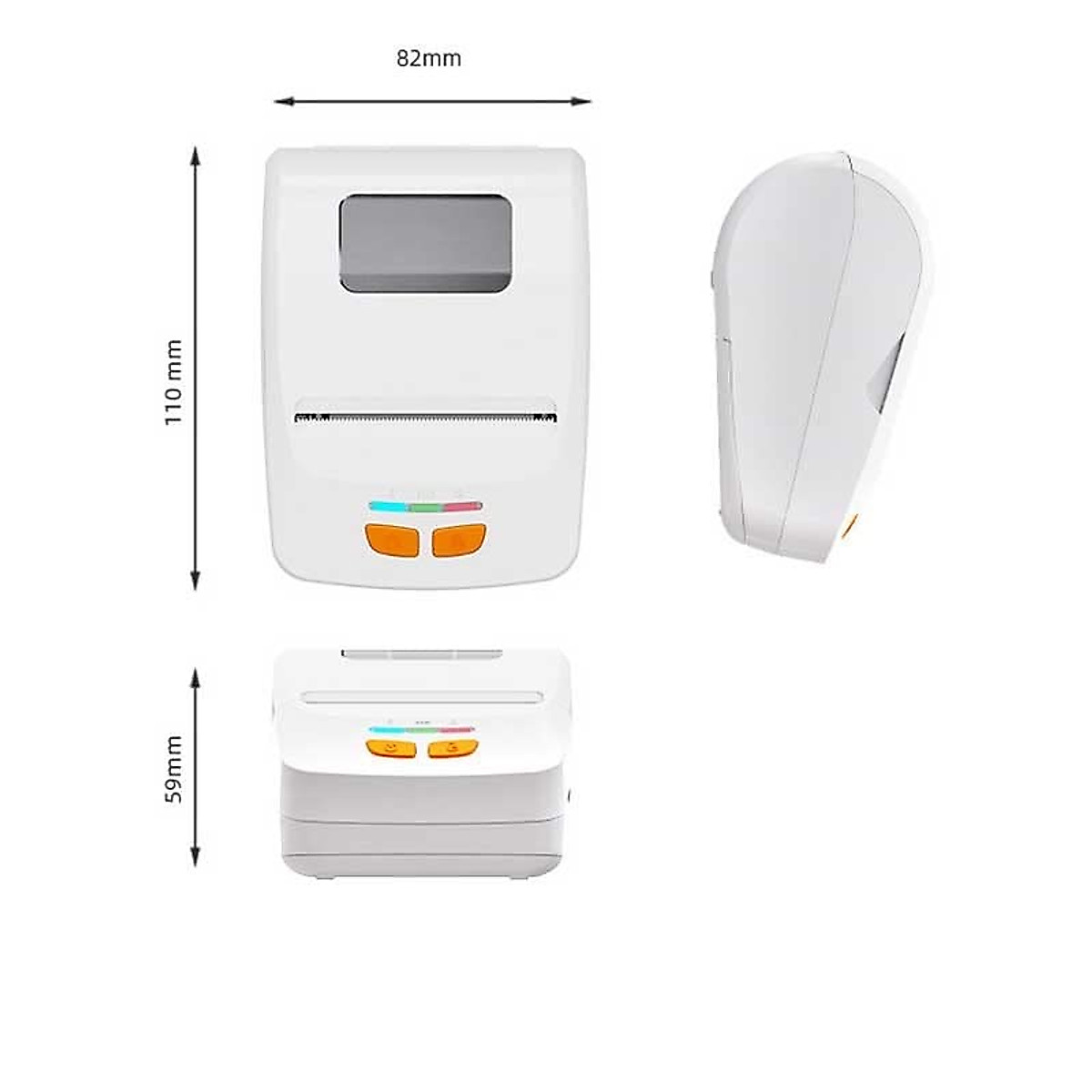 LIUYUNQI 58mm Mini POS Receipt Printer Printer 2" Mobile Thermal Printer Small Business Restaurant Portable to Android