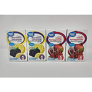 2 Blackberry Lemonade Drink 10 stick pack Mix 2 Cherry Pomegranate Drink Mix 10 stick pack bundle