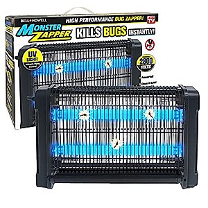 Bell + Howell Monster Zapper 2,800-Volt, 20-watts - Attracts and Kills Houseflies, Mosquitoes, Gnats - Electric Indoor Pest Control As Seen On TV