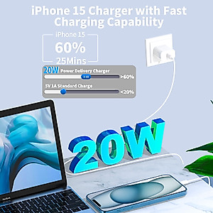 【MFi Certified】iPhone 15 Charger Fast Charging, Assrid 3Pack 20W USB-C Power Type-C Wall Charger Block+6FT USB-C to USB-C Charge Cable for iPhone 15/15 Plus/15 Pro/15 Pro Max/iPad Pro/Air/Mini/AirPods