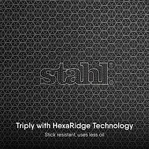 Stahl Artisan Hybrid Triply Non Stick Small Kadai with Lid, Stainless Steel Kadai for Cooking, Triply Kadhai Metal Spatula Friendly, Induction & Gas Stove Compatible, 0.8 L, 16 cm