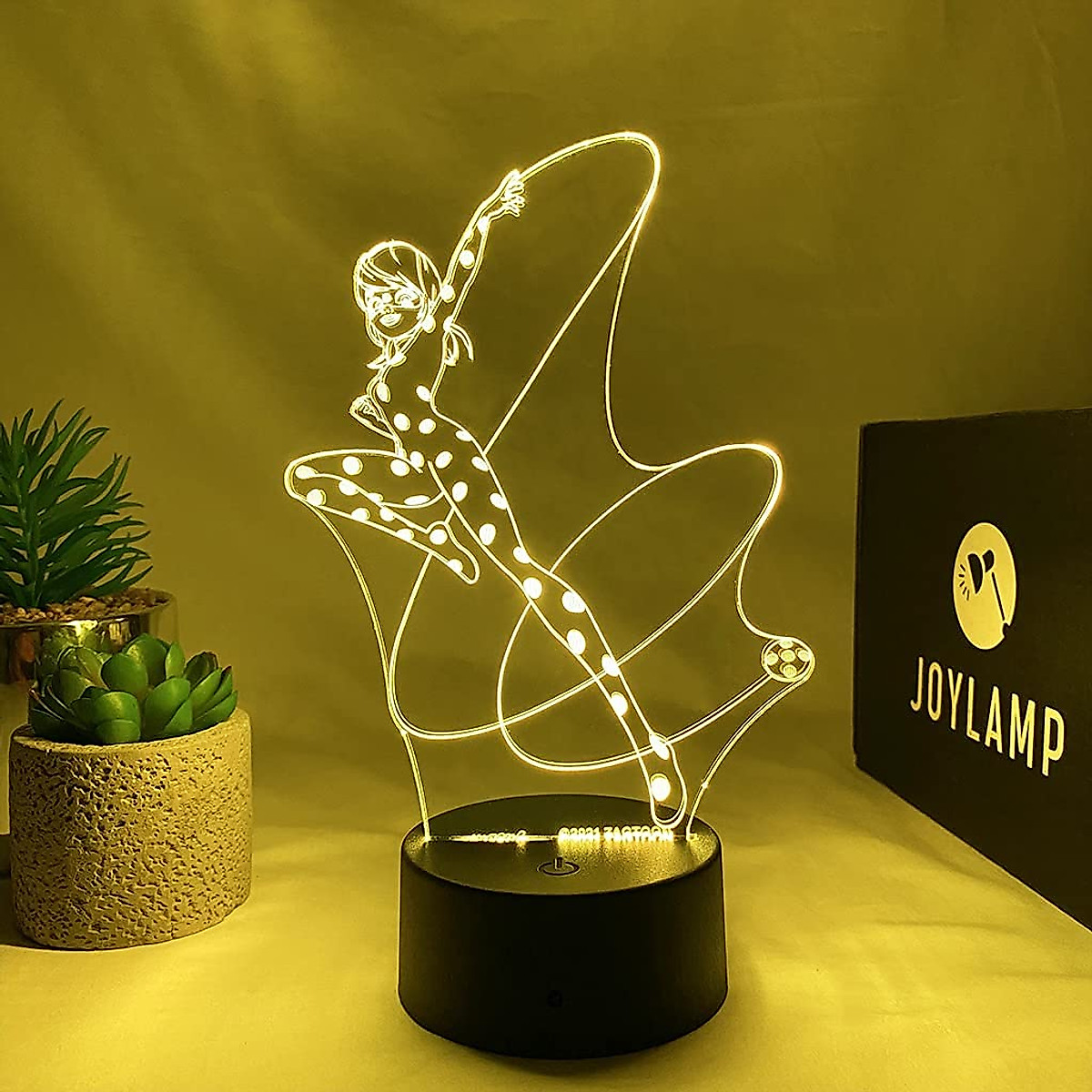 JoyLamp Ladybug from Miraculous - Official JoyLamp x Miraculous Collection - 16 Colors + Remote Control - Miraculous 3D Lamp