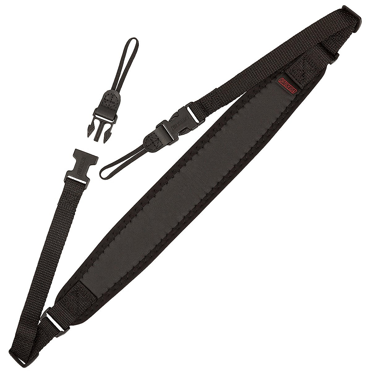 OP/TECH USA Super Classic Strap - UNI Loop - Padded Neoprene Neck Strap with Control-Stretch System and Quick Disconnects (Black) & 1301652 Reporter/Backpack - System Connectors, black