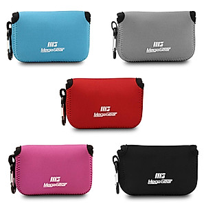 MegaGear 'Ultra Light' Neoprene Camera Case Bag with Carabiner for Canon PowerShot G7X, Canon PowerShot G7 X Mark II Cameras (Black)