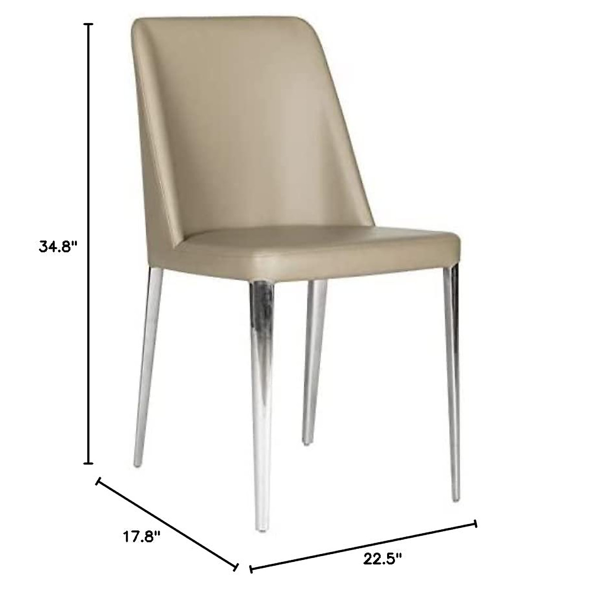 Safavieh Home Collection Mid-Century Modern Baltic Taupe Side Chair (Set of 2)