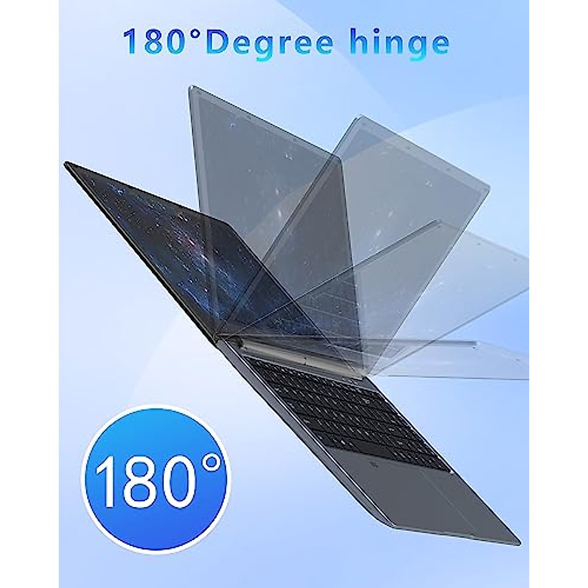 SAINTDISE 15.6 Inch Laptop PC Built with Intel Cerelon N5095(UP to 2.9Ghz) 4-Core CPU Laptops 16GB RAM 512GB ROM UHD Notebook Computer WiFi5 Bluetooth 4.2 Webcam,Fingerprint Unlock