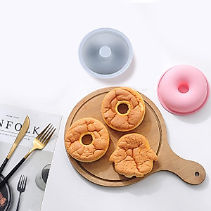 DOITOOL 2Pcs Silicone Baking Molds, Round, 4 inch, Nonstick, Reusable, Easy Cleanup, Assorted Colors