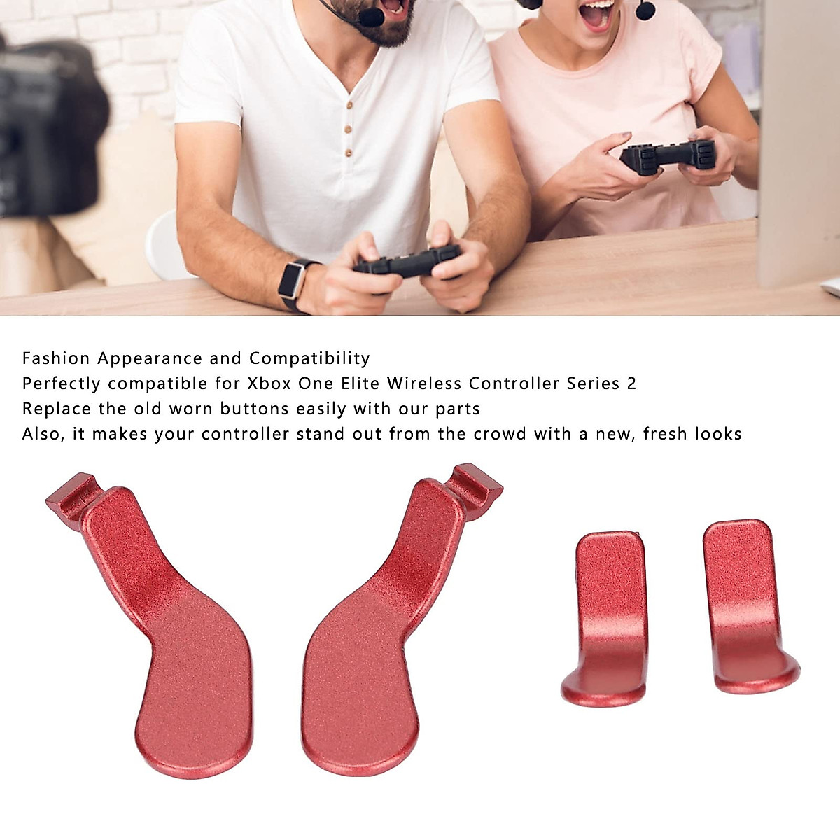 Kafuty-1 4pcs Elite Controller Paddles,Metal Stainless Steel Interchangeable Paddles,Replacement Controller Parts for Xbox One Elite Series 2