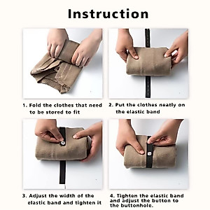 Tesrin Elastic Storage Portable Clothes Organization for Room Organizer and Clothes Storage with Towel Clips 24 Pcs