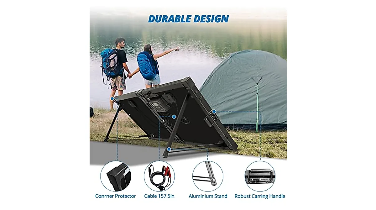 ACOPOWER 100W Portable Solar Panels,100 watt Foldable Solar Panel ...