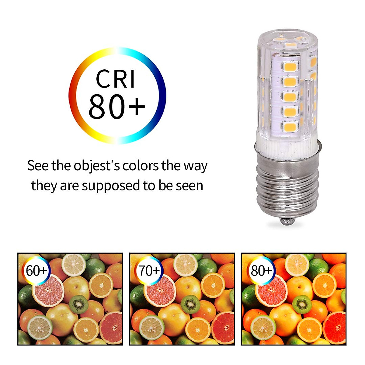 Nobranded E17 LED Bulb,Equivalent to 40 Watt Halogen Bulb,dimmable,Microwave and Smoking Machine Bulb,AC110-130V 4W Warm White 3000K (Pack of 2)