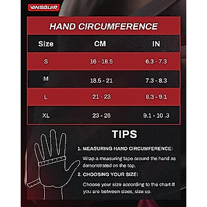 VINSGUIR Workout Gloves for Men and Women, Fingerless Weight Lifting Gloves with Excellent Grip, Lightweight Gym Gloves for Exercise, Weightlifting, Fitness, Training, Climbing, Cycling and Rowing