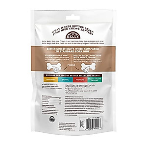 Better Belly Highly Digestible Rawhide Twist Sticks Chews, Treat Your Dog to a Chew with NO Artificial Colors or Flavors 25 Count (Pack of 1)